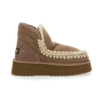 Mou Graue Eskimo Stiefeletten mit Logo Patch - - Shoes - Damen - Grau - 40 EU