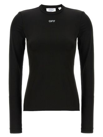Off-white Logo-Print Stretch Sweater - Black