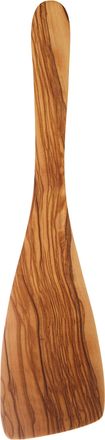 Continenta Wokwender, Woklöffel, Pfannenwender, Wokspachtel, aus Olivenholz, 32 cm, Braun
