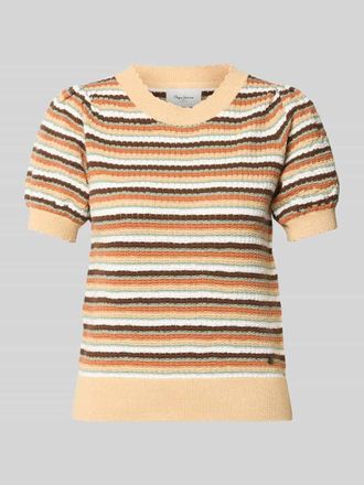 Pepe Jeans London Regular Fit Strick-Shirt mit kurzem Arm Modell KAMIA LUREX