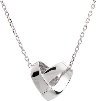 Edenly Origami Herz Collier - 750er Wei&szlig;gold (18 Karat)