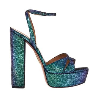Aquazzura Bunte Plateau-Sandalen mit Mosaikdetail - - Shoes - Damen - Gr&uuml;n - 39 EU