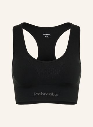 Icebreaker Sport-Bh 260 Zoneknit Seamless Mit Merinowolle schwarz
