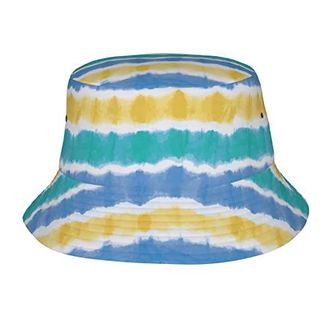 Generic Imprimé Seau Chapeau Tie-Dye psychédélique Chapeaux de Visière Doux Bobs Homme pour Golf Sports Chasse