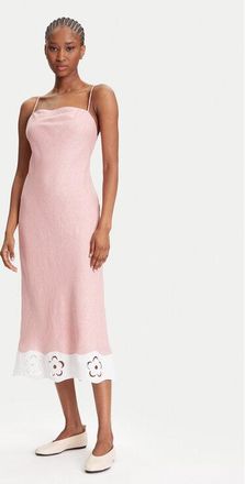 Staud Sommerkleid Palo R25S2283LN Rosa Regular Fit