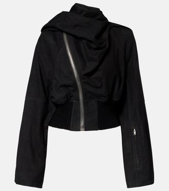 Rick Owens Veste Scarf Flight en cuir