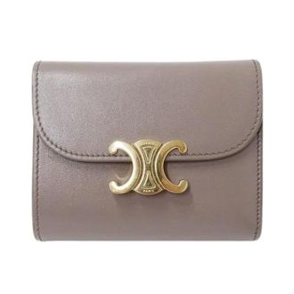 Celine Portefeuille Tri-fold Pre-owned - Femme - Pre-owned - Gris - Taille: ONE Size