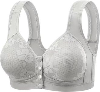 Generic Soutien-gorge de compression respirant avec bonnet fixe sur le devant pour femme, blanc, 68