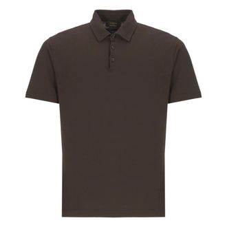 Zanone Slim Fit IceCotton Poloshirt - - Tops - Herren - Braun - 2XL