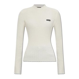 Rotate Pullover mit Logo-Patch - - Knitwear - Damen - Beige - L
