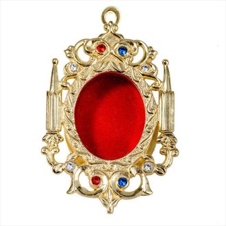 NKlaus Wand-Reliquiar 12,5m Monstranz Silber Monstranz mit Steinen Aufbewarung für Ihr Andenken Messing gold Relikthalter Handarbeit Hausaltar antik 2905