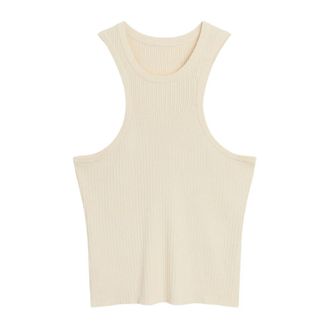 Soulland &Auml;rmelloses Rippstrick-Top - - Tops - Damen - Wei&szlig; - 2XS/XS