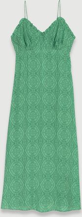 Maje Langes Kleid Mit Tr&auml;gern - Ethno-gr&uuml;n - Gr&ouml;&szlig;e 34 - Maje