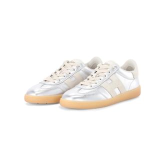 Hogan Low-Top Sneaker - Sneaker aus Leder - Gr. 36 (EU) - in Silber - f&uuml;r Damen