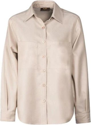 Moorer Femme, Blouses et Chemises, Beige, Taille: 36 FR Chemise Zama-Ca7