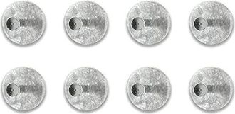 Haku Möbel Garderobenhaken 8er Set betonoptik, Chrom, MDF, Metall - Maße: T 5 cm x Ø 7 cm, Style: Modern