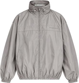 Alexander Wang Veste de surv&ecirc;tement oversize &agrave; col fronc&eacute; - Femme - Sport - Gris - Taille: 40 FR