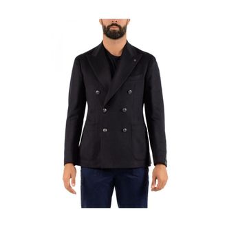 Tagliatore Taillierter Camel-Blazer - - Jackets - Herren - Blau - M