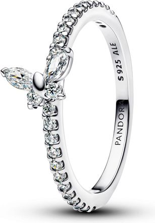 Pandora Timeless Glitzernder Schmetterling Ring aus Sterling Silber mit Zirkonia, Größe: 56, 194269C03-56