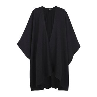 Cortana Wollponcho - - Jackets - Damen - Schwarzk - ONE SIZE