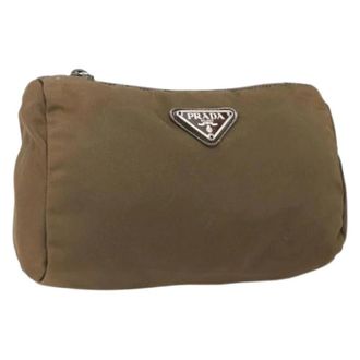 Prada Pochette en nylon Pre-owned - Femme - Pre-owned - Brun - Taille: ONE Size