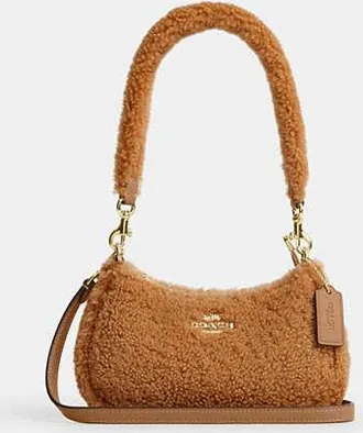Coach Teri Mini Umh&auml;ngetasche Aus Shearling f&uuml;r Frauen in Beige | Leder