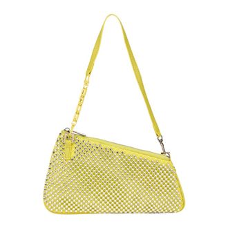 GCDS Comma Notte Mesh Bag mit Strass - - Bags - Damen - Gelb - ONE SIZE