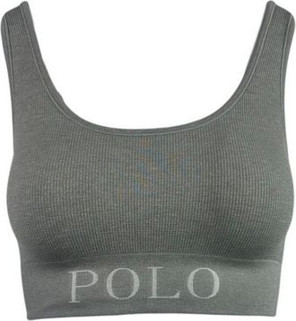 Ralph Lauren Femme, Tops, Gris, Taille: 38 FR Stretch Micro Rib Bralette