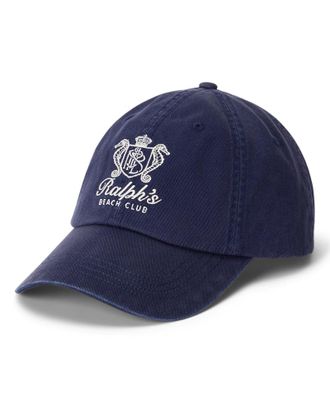 Ralph Lauren Cap aus Baumwolle mit Beach Club-Stickerei in