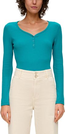 s.Oliver Rippshirt mit Knopfleiste