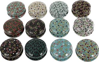 Pretyzoom ibasenice 12 St&uuml;ck Teiliges Mini Metalldosen aus Hitzebest&auml;ndigem Wei&szlig;blech Runde Aufbewahrungsboxen mit Deckel f&uuml;r Kerzenherstellung Balsam und Schmu