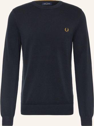Fred Perry Piqu&eacute;-Pullover blau