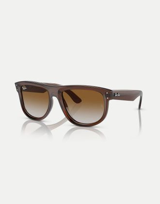 Ray-Ban Reverse - Lunettes de soleil à verres marron et monture marron transparente