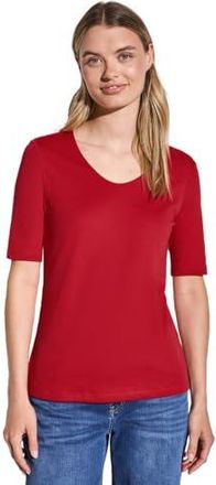 Street One T-Shirt Basique &agrave; Manches Courtes pour Femme, Glory Red, 42