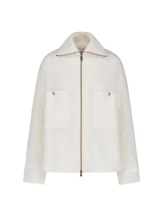 Moncler Boucl&eacute; Zip Cardigan