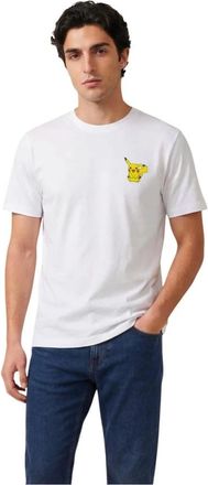 Only & Sons Only & Sons, Homme, Tops, Blanc, Taille: L T-shirt en coton &agrave; manches courtes et col rond