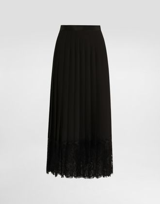 Dolce & Gabbana Plisseerock Aus Chiffon - Frau R&ouml;cke Schwarz 40