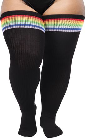 Dreshow Damen &Uuml;bergr&ouml;&szlig;e Kniestr&uuml;mpfe Oberschenkelhohe Socken Overknee Lange Stiefel Str&uuml;mpfe Beinw&auml;rmer