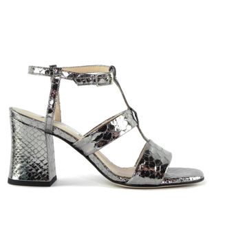 Giampaolo Viozzi Pitone Print Sandale - - Shoes - Damen - Grau - 37 EU