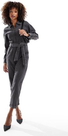 Style Cheat Combinaison en jean - Noir d&eacute;lav&eacute;