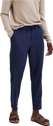 Selected Selected Herren Chino Hose SLHCOMFORT-Brody Linen Comfort Fit XS S M L XL XXL, Größe:XS, Farbvariante:Dark Sapphire 16087636