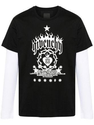Givenchy t-shirt à manches superposées - Noir