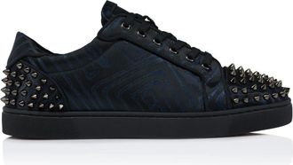 Christian Louboutin Homme, Chaussures, Bleu, Taille: 44 EU Ocean Jacquard Statement Baskets