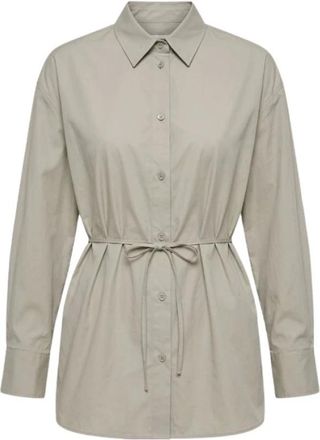 Liu Jo Femme, Blouses et Chemises, Gris, Taille: 38 FR Chemise en popeline