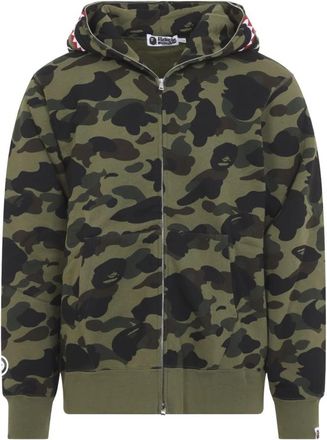 A Bathing Ape 1st Camo Shark Full Zip Hoodie - - Sweatshirts & Hoodies - Herren - Gr&uuml;n - M
