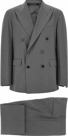 Tagliatore Knielanges Kleid - Grau