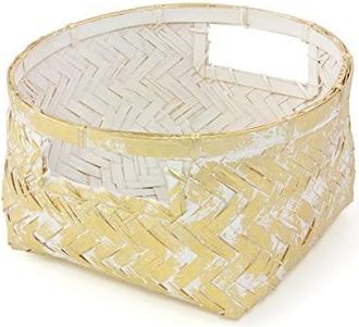 Gelco Design Dore Aufbewahrungsbox, Bambus, Gold, 20 x 20 x 11 cm