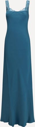 Forte_Forte FORTE_FORTE satin maxi Dress with lace trims Female I