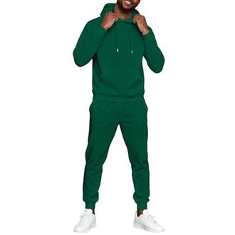 Generic Surv&ecirc;tement pour homme - Sweat &agrave; capuche et pantalon de jogging en coton m&eacute;lang&eacute; - Deux pi&egrave;ces - Surv&ecirc;tement de loisirs - Surv&ecirc;tement pour le quotidie