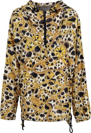 Moschino Jacke mit Ketten-Print - Gold